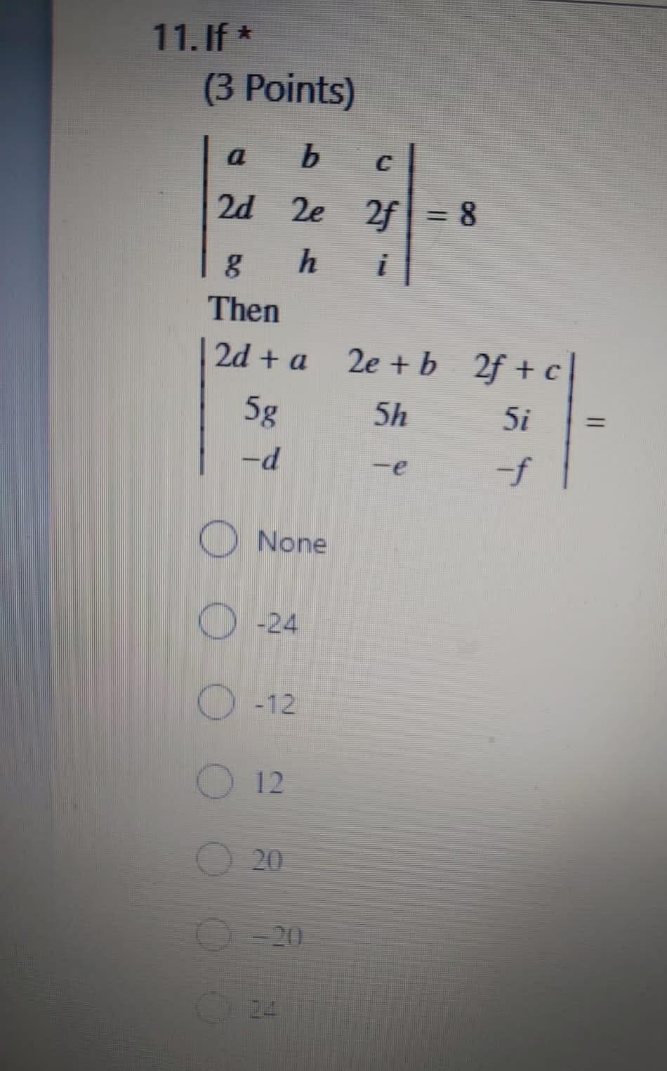 Solved 11 If 3 Points A B C 2d 2e 2f 8 8 H I Then 2d 8023