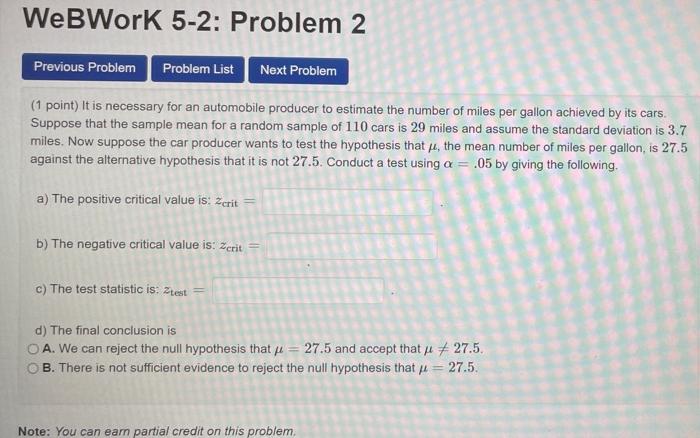 Solved WebWork 5-2: Problem 1 Previous Problem Problem List | Chegg.com