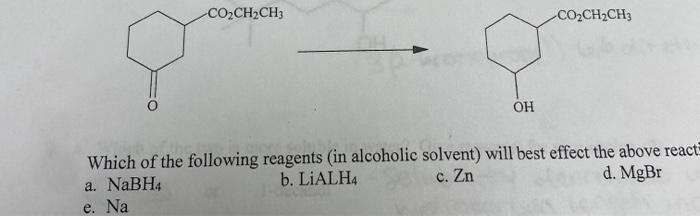 Solved CO2CH2CH3 CO2CH2CH3 OH Which of the following | Chegg.com