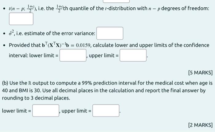 Solved An insurance dataset contains individual medical | Chegg.com