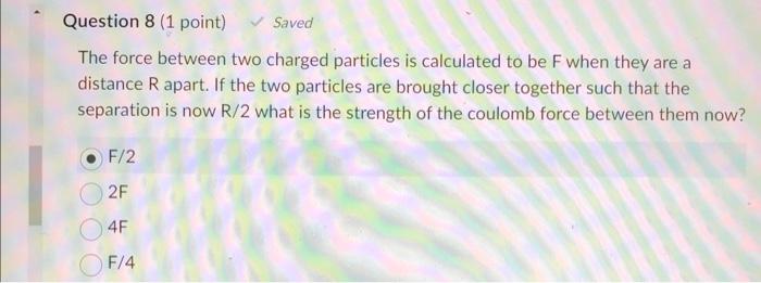 Solved The force between two charged particles is calculated | Chegg.com