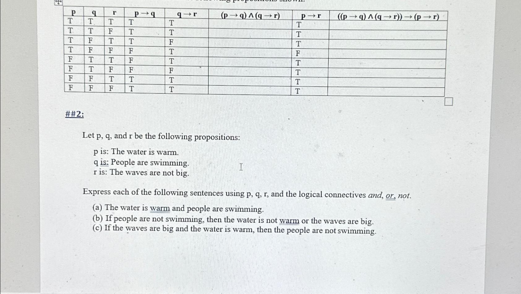 Solved Please fill the table PQR are correct but everything | Chegg.com