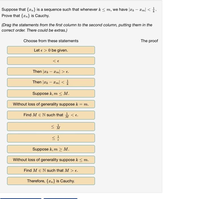 Solved Suppose that {xn} is a sequence such that whenever | Chegg.com