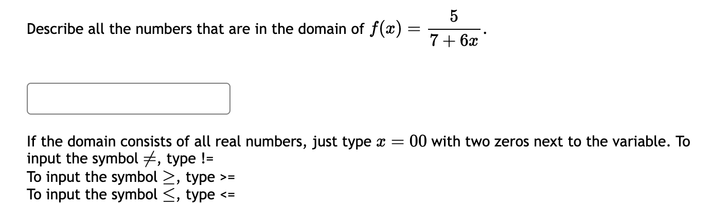 Solved Describe all the numbers that are in the domain of | Chegg.com