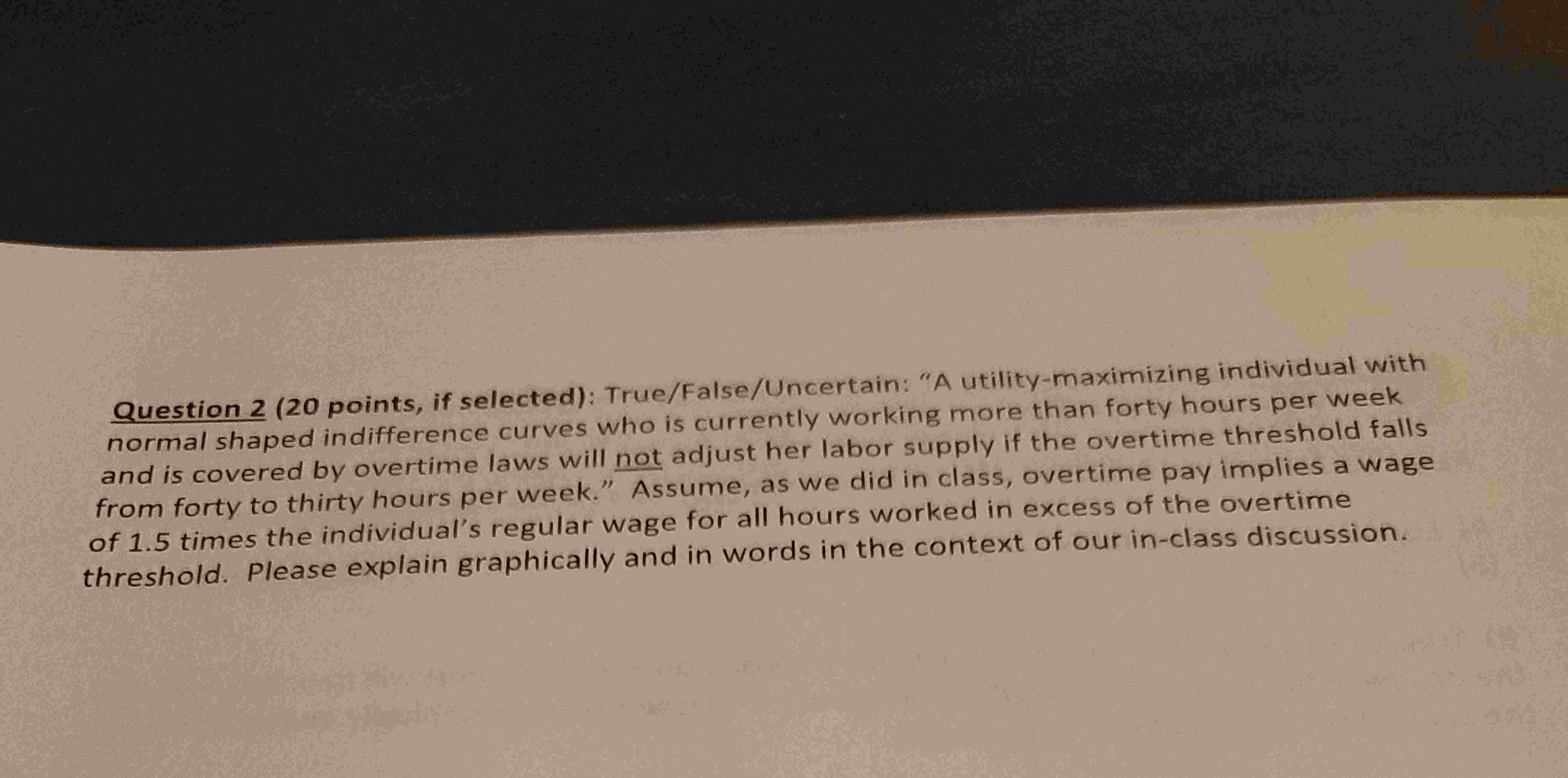 Solved Question 2 ( 20 ﻿points, if selected): | Chegg.com