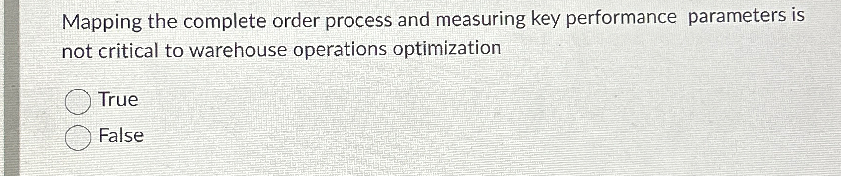 Solved Mapping the complete order process and measuring key | Chegg.com