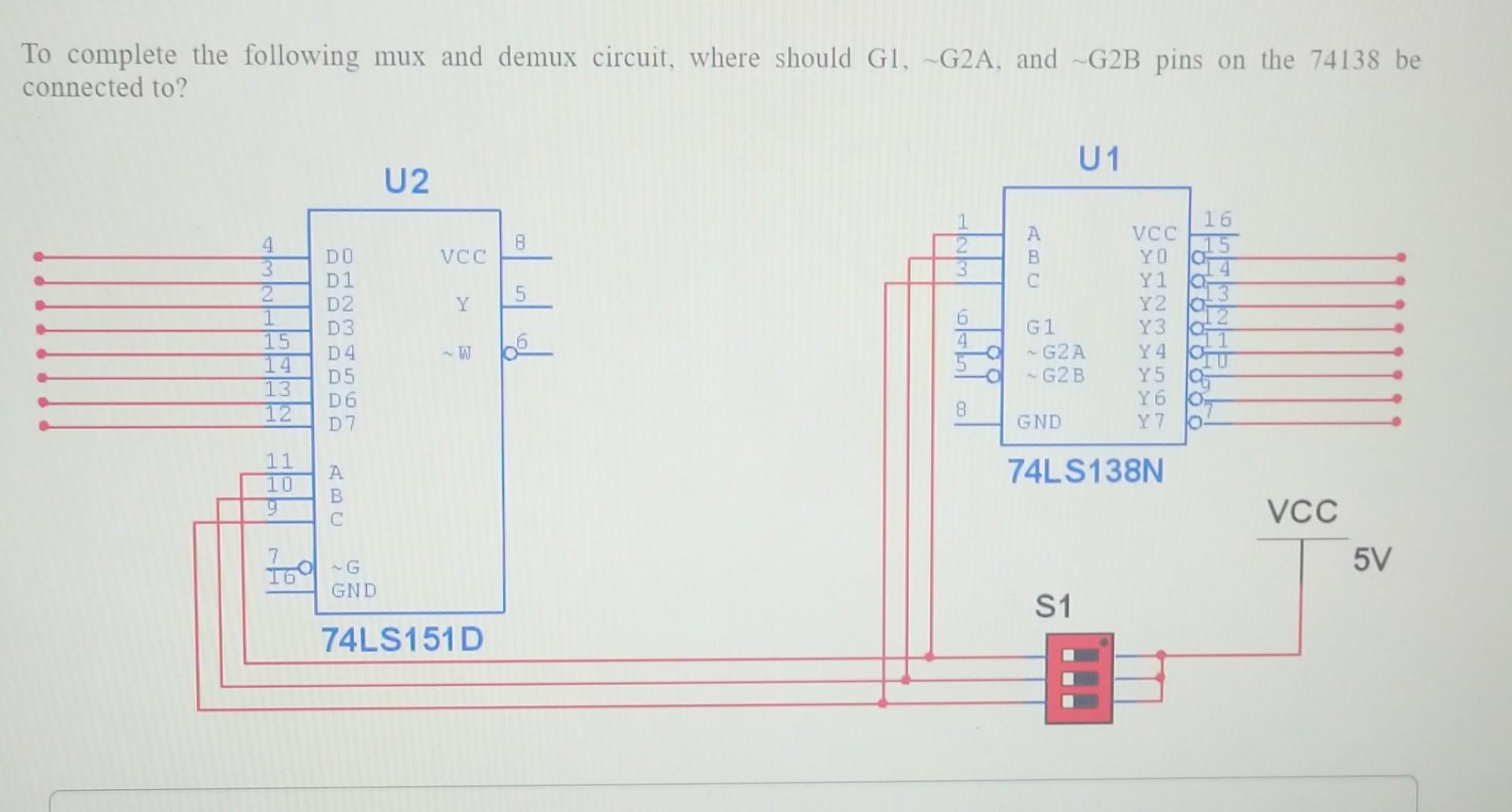Solved To complete the following mux and demux circuit, | Chegg.com