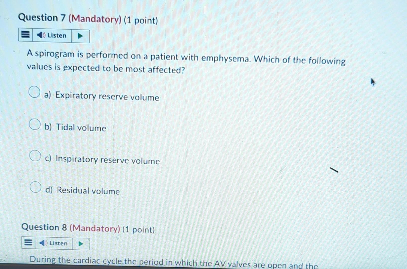 Solved A spirogram is performed on a patient with emphysema. | Chegg.com