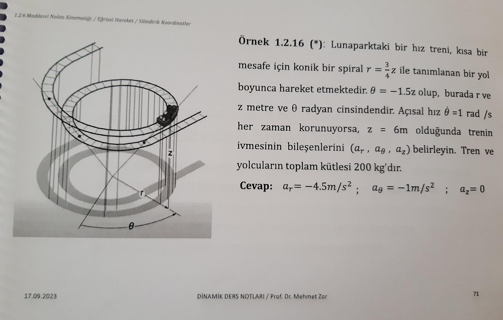 1.2.6 Maddesel Nokra Kinematigi / Egrisel Hareket / | Chegg.com