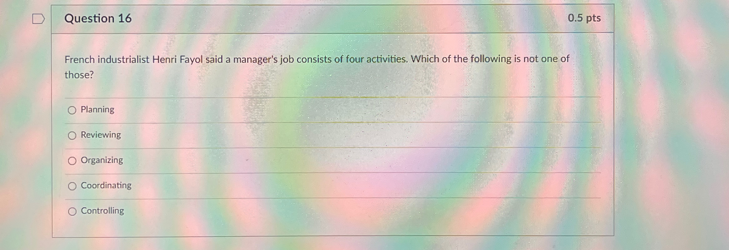 Solved Question 160.5ptsFrench industrialist Henri Fayol | Chegg.com