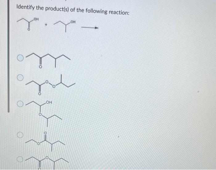 Solved Identify the product(s) of the following | Chegg.com