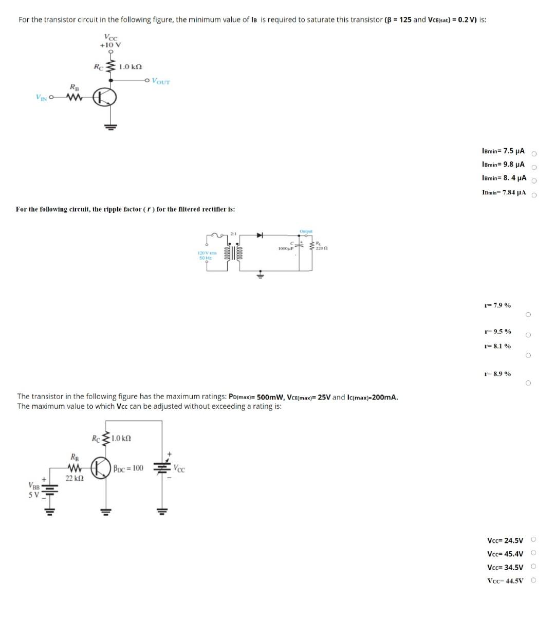 Solved The load regulation expressed as a percentage for a | Chegg.com