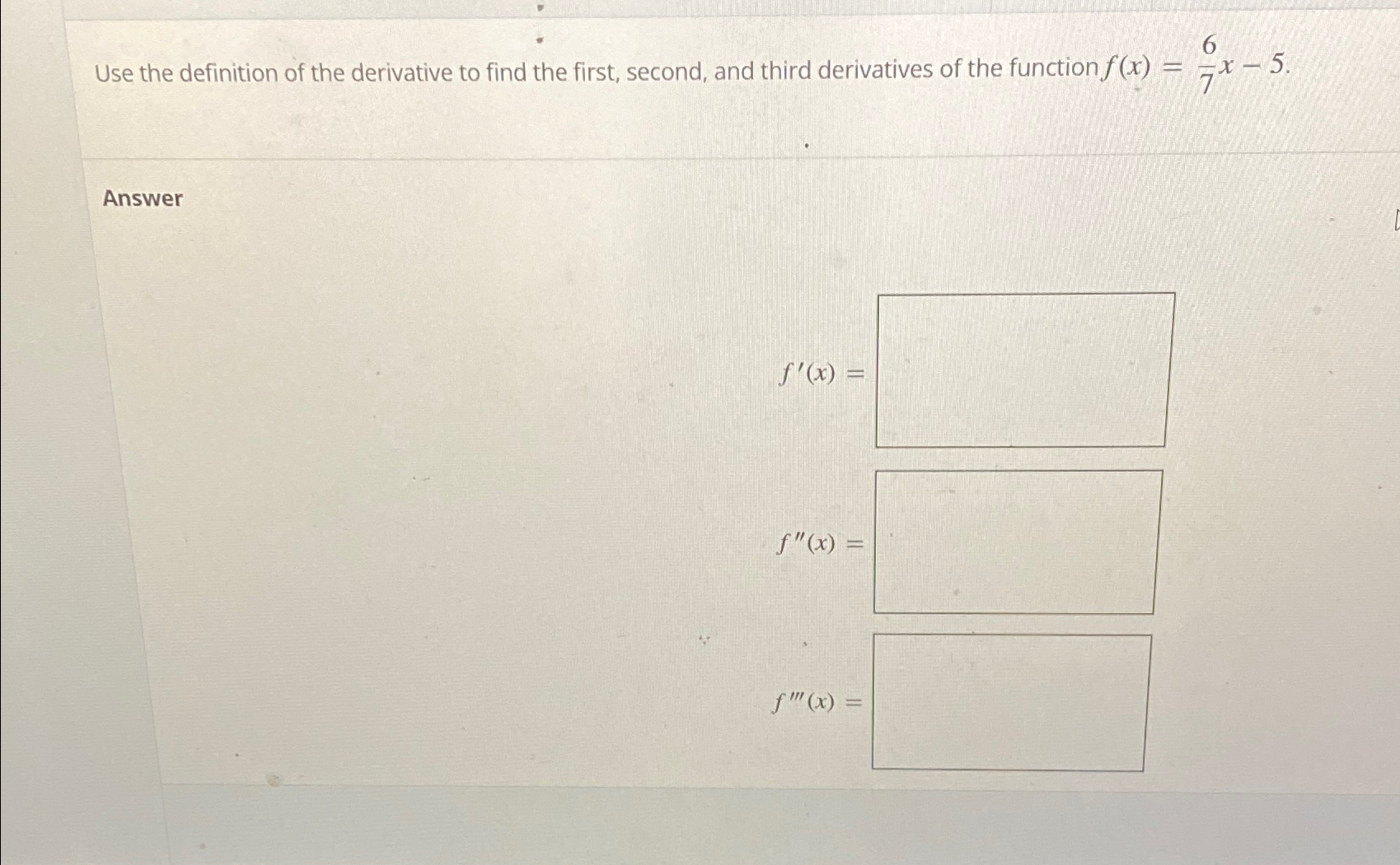 Solved Use the definition of the derivative to find the | Chegg.com