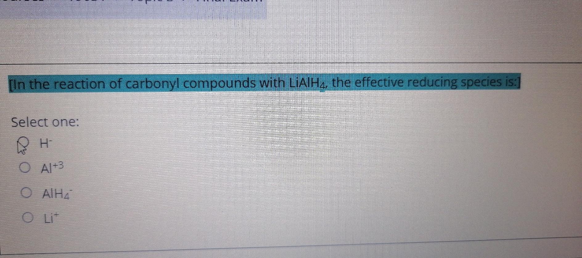 Solved [Which of the following is the structure of the most | Chegg.com