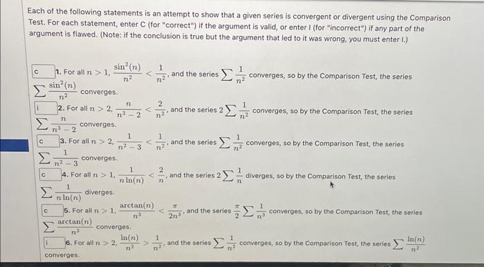 Solved Each of the following statements is an attempt to | Chegg.com