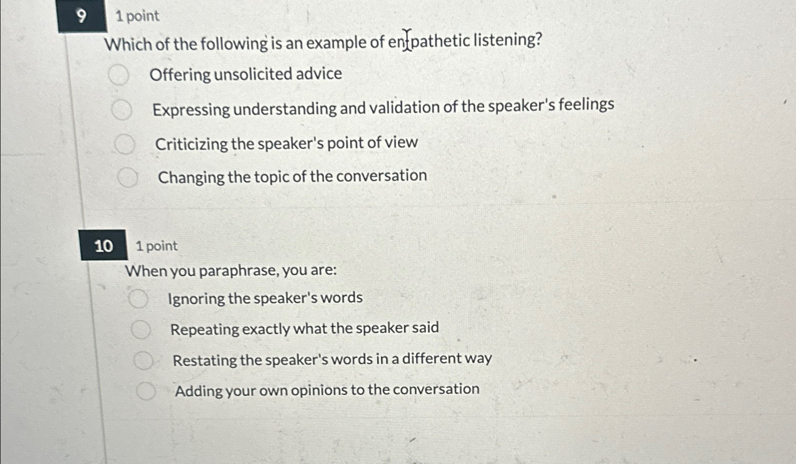 Solved 1 ﻿pointWhich of the following is an example of | Chegg.com