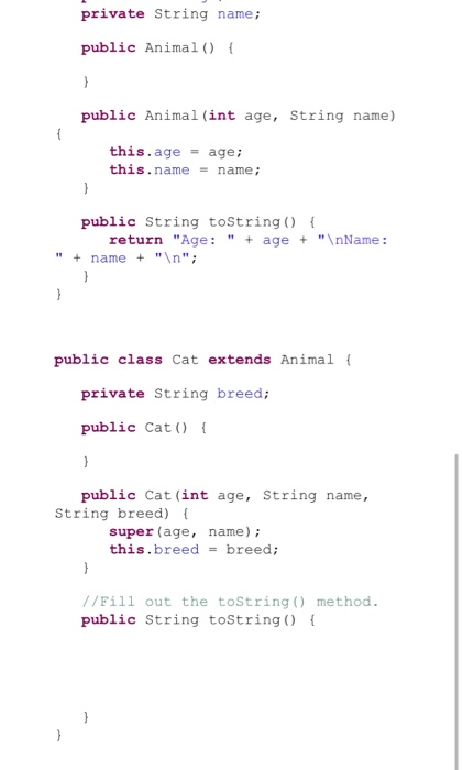 Solved Consider the following classes on the next page. This | Chegg.com