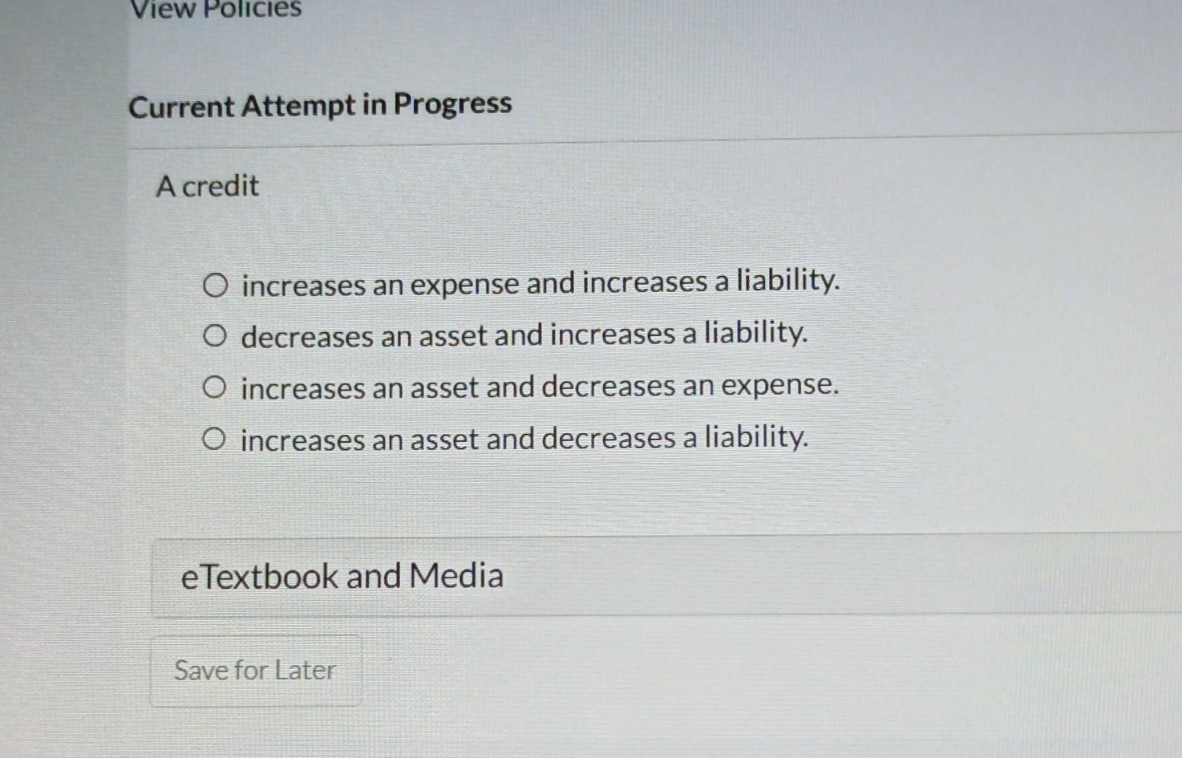 Solved increases an expense and increases a liability. | Chegg.com