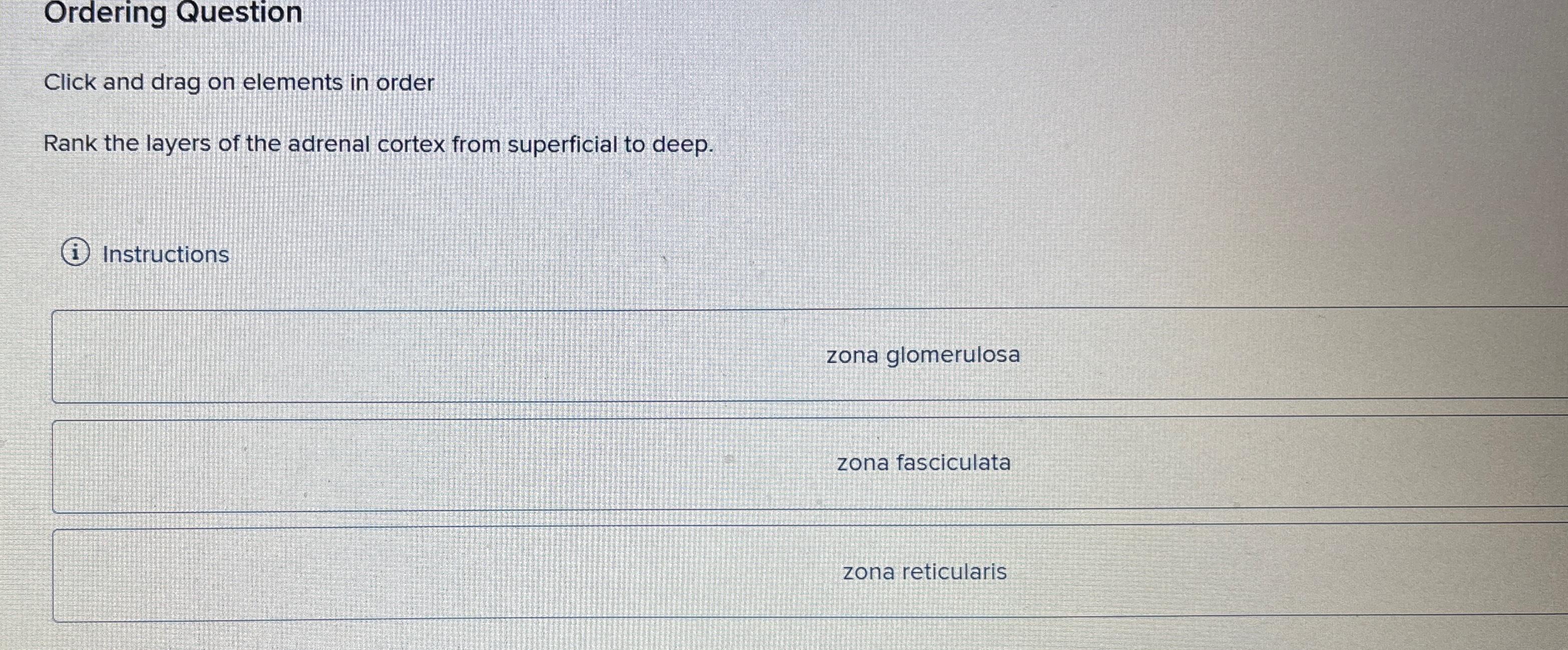 Solved Ordering QuestionClick and drag on elements in | Chegg.com Solved Ordering QuestionClick and drag on elements in | Chegg.com