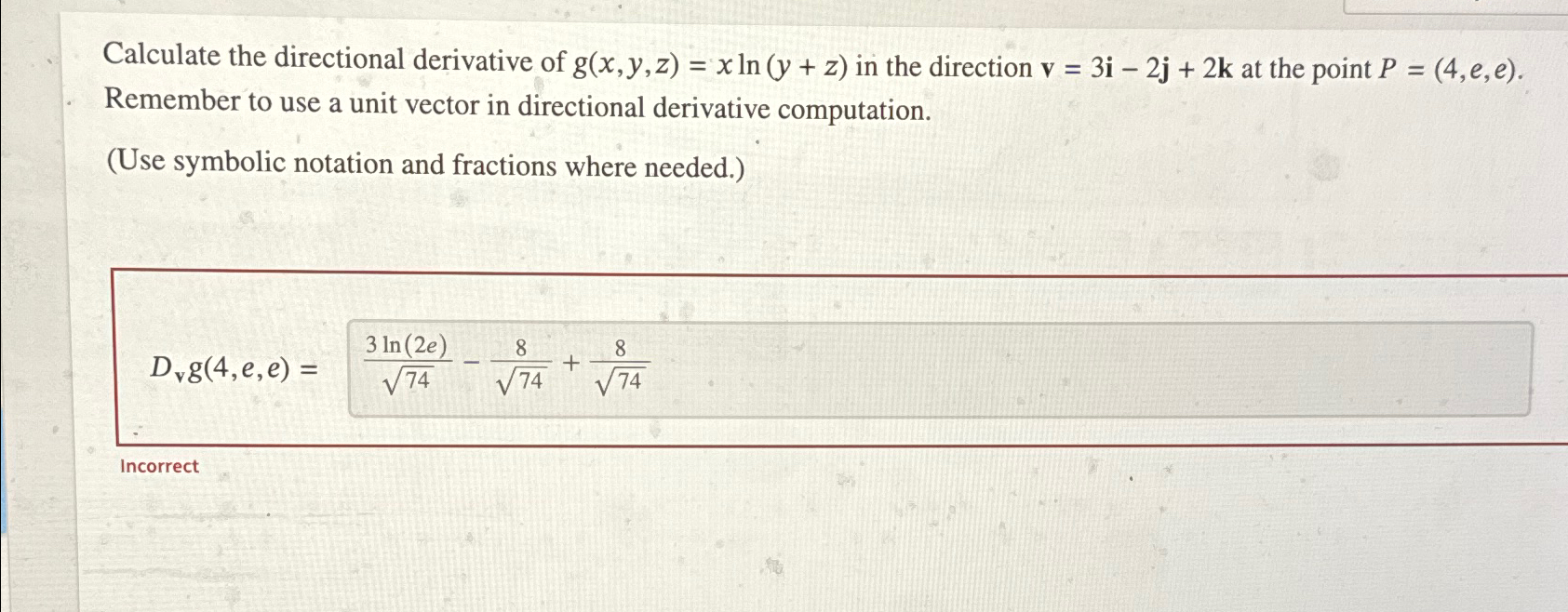 Solved Calculate The Directional Derivative Of