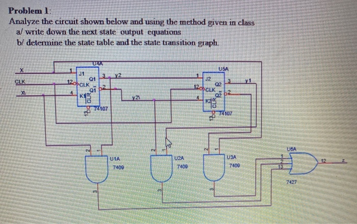 Solved Problem 1: Analyze the circuit shown below and using | Chegg.com