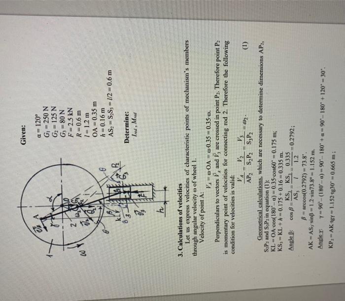 Solved Problem No. 1 Reduction of masses and forces For | Chegg.com