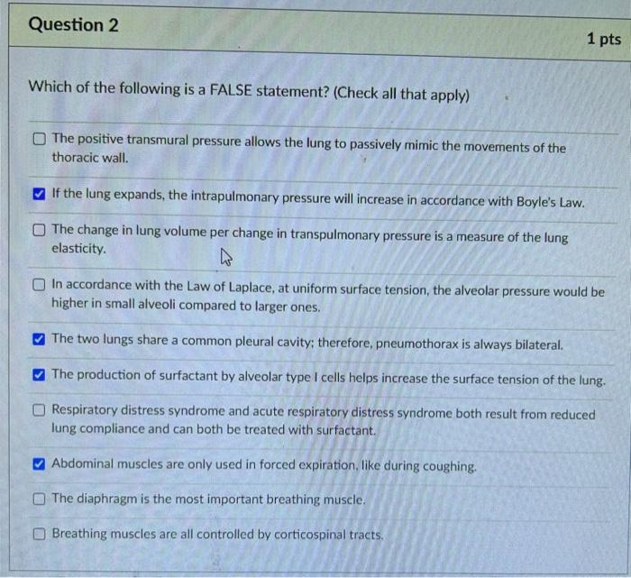 Solved Which of the following is a TRUE statement? (Check | Chegg.com