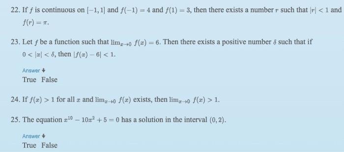 Solved 22. If f is continuous on [−1,1] and f(−1)=4 and | Chegg.com