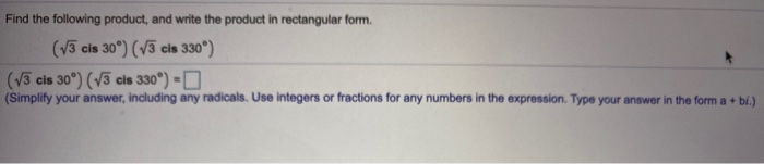 Solved Find the following product, and write the product in | Chegg.com