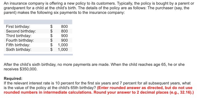 Solved An insurance company is offering a new policy to its | Chegg.com