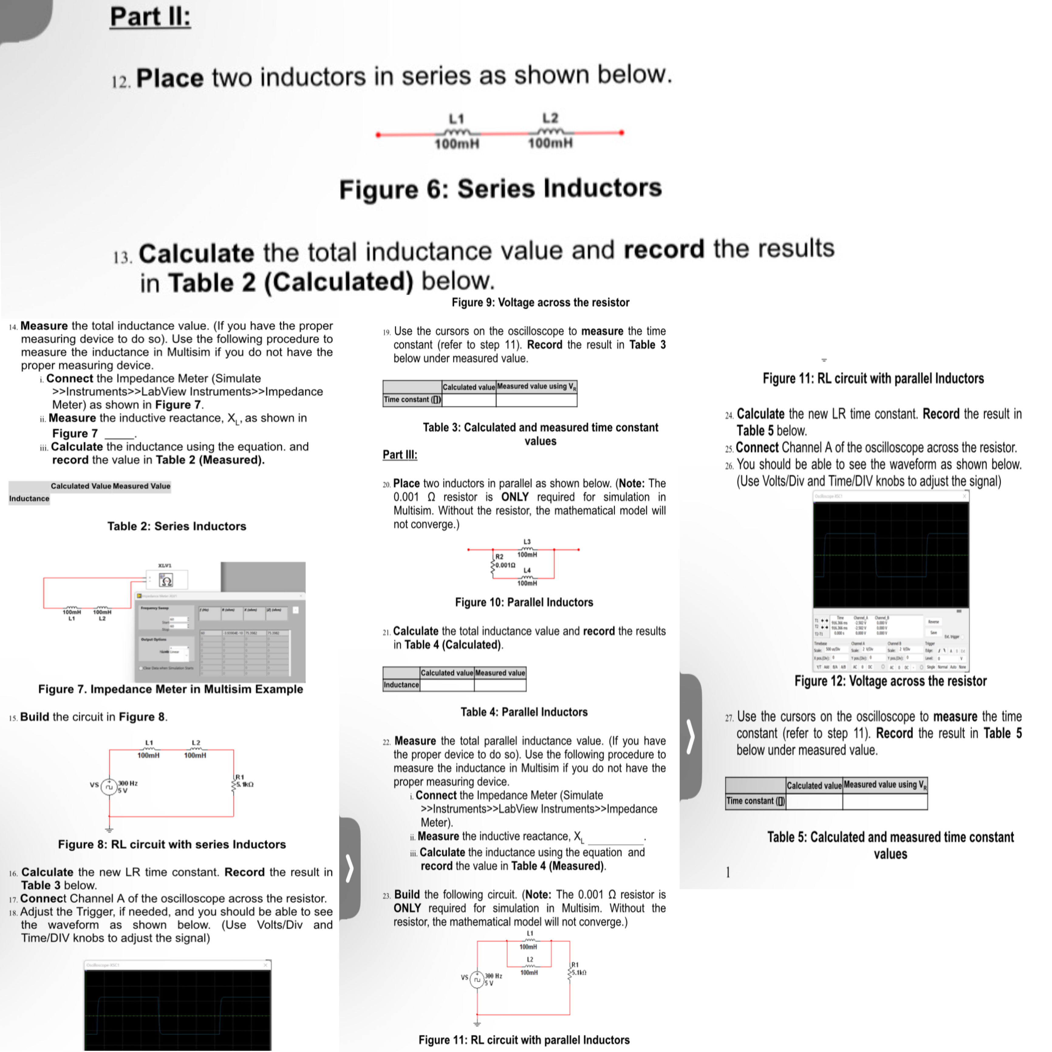 Solved Part II: 12. ﻿Place two inductors in series as shown | Chegg.com