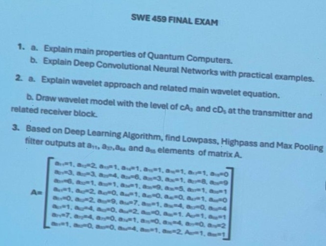 Solved SWE 459 ﻿FINAL EXAMa. ﻿Explain main properties of | Chegg.com