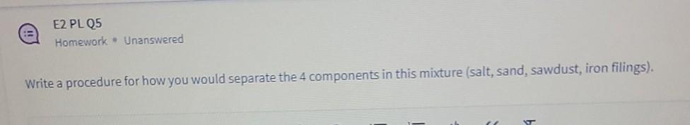 Solved E2 PL Q5 Homework – Unanswered Write a procedure for | Chegg.com Solved E2 PL Q5 Homework – Unanswered Write a procedure for | Chegg.com