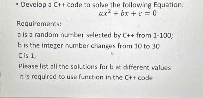 Solved - Develop a C++ code to solve the following Equation: | Chegg.com