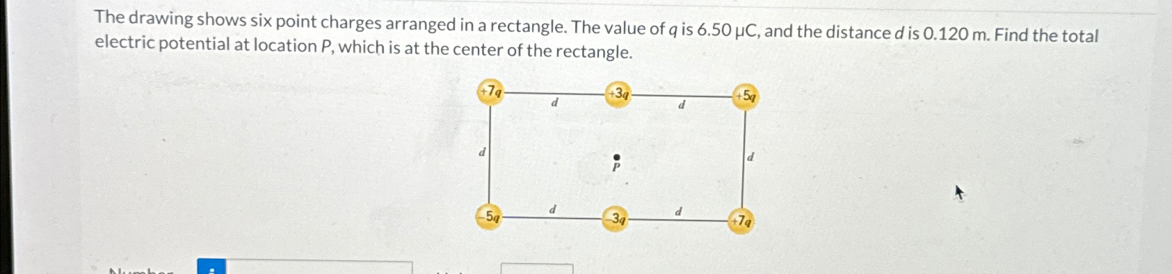 Solved The drawing shows six point charges arranged in a | Chegg.com