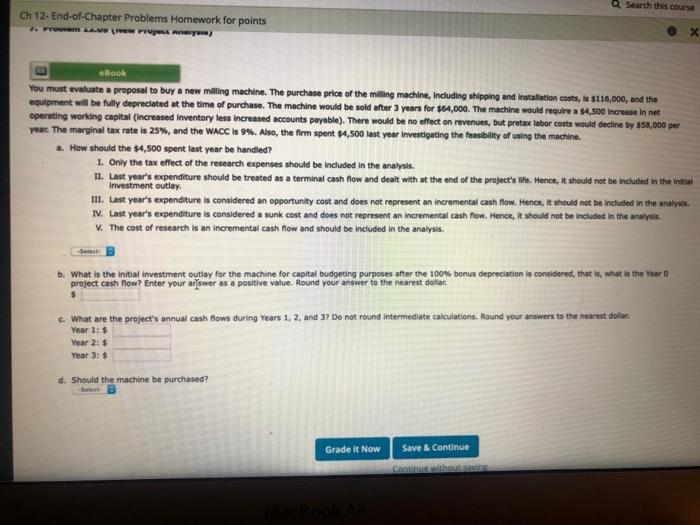Solved You must evaluate a proposal to buy a new malling | Chegg.com