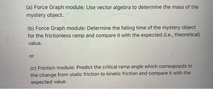 (a) Force Graph module: Use vector algebra to | Chegg.com
