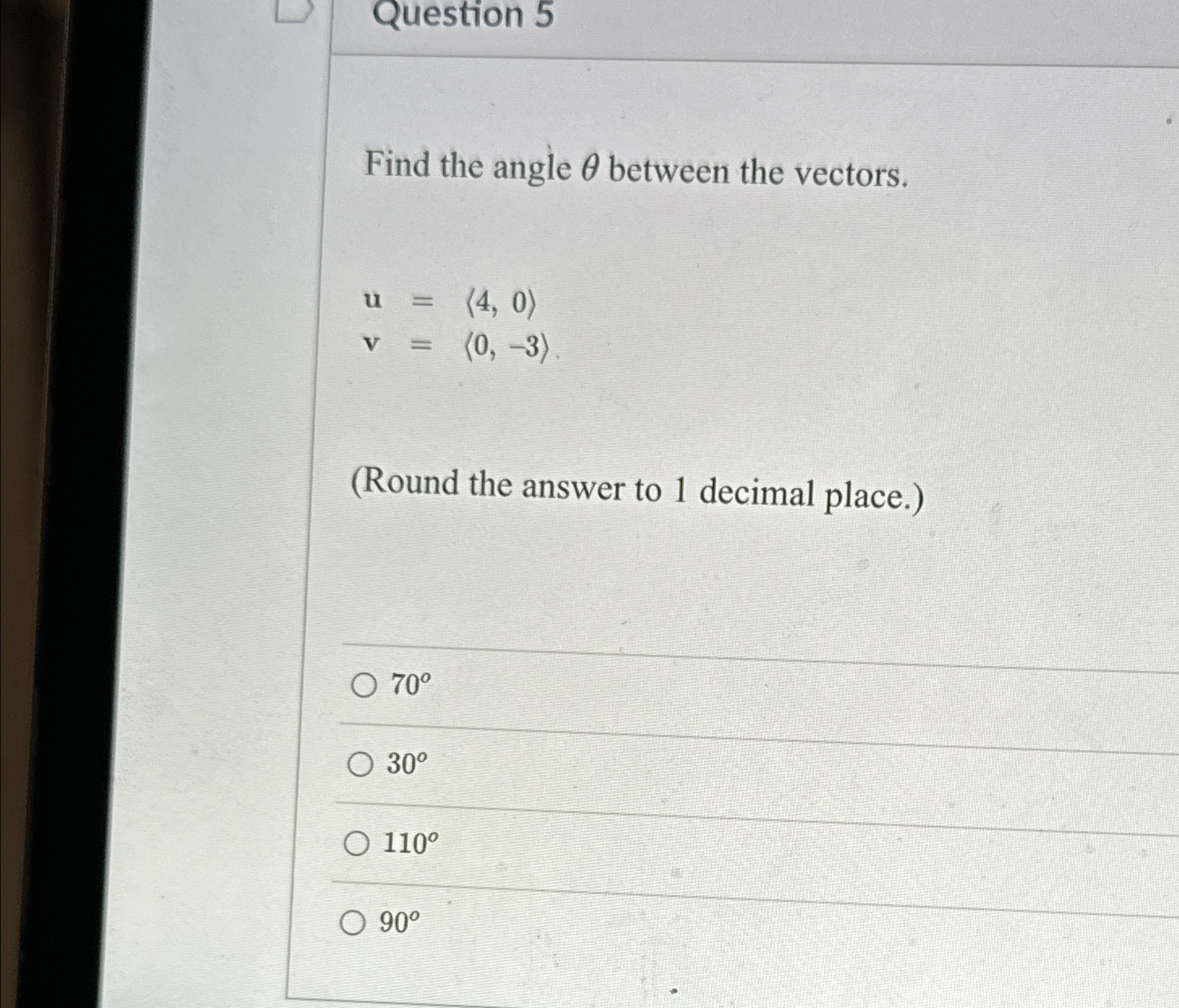Solved Question 5Find the angle θ ﻿between the | Chegg.com
