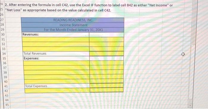 [Solved]: Reading Readiness, Inc: has provided you its list