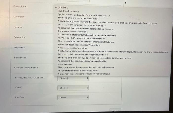 Solved Match the term with the most appropriate descriptor | Chegg.com