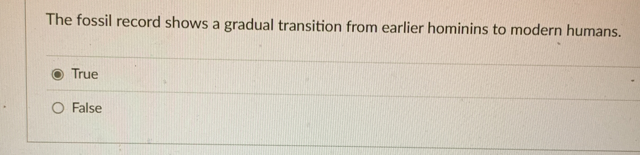 Solved The fossil record shows a gradual transition from | Chegg.com