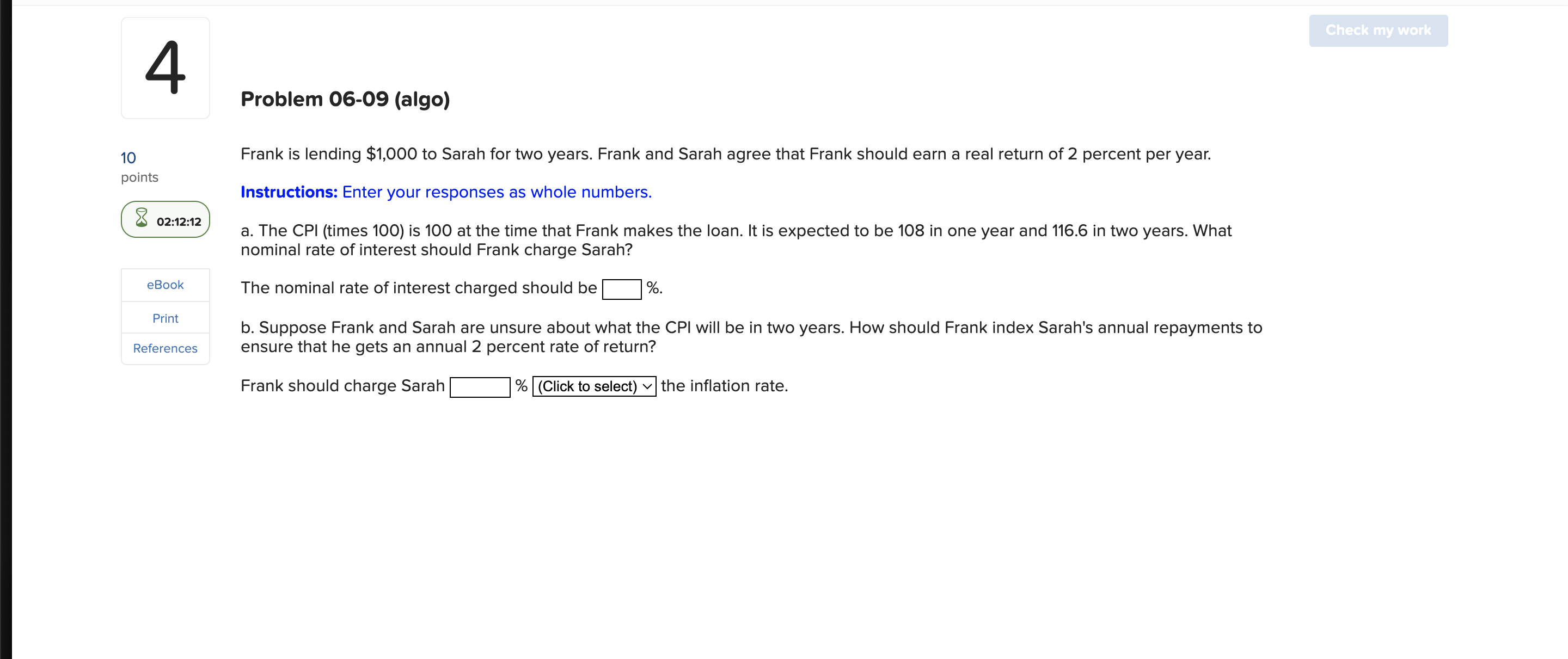 Solved Problem 06-09 (algo)02:12:12ReferencesFrank is | Chegg.com