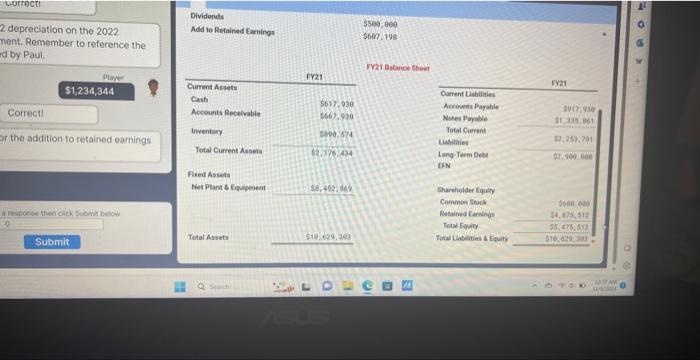 Solved Solve for FYZ2 depreciation on the 2022 income | Chegg.com