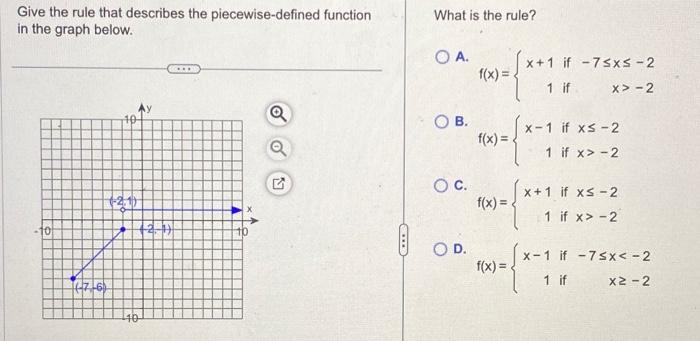 Solved Give the rule that describes the piecewise-defined | Chegg.com