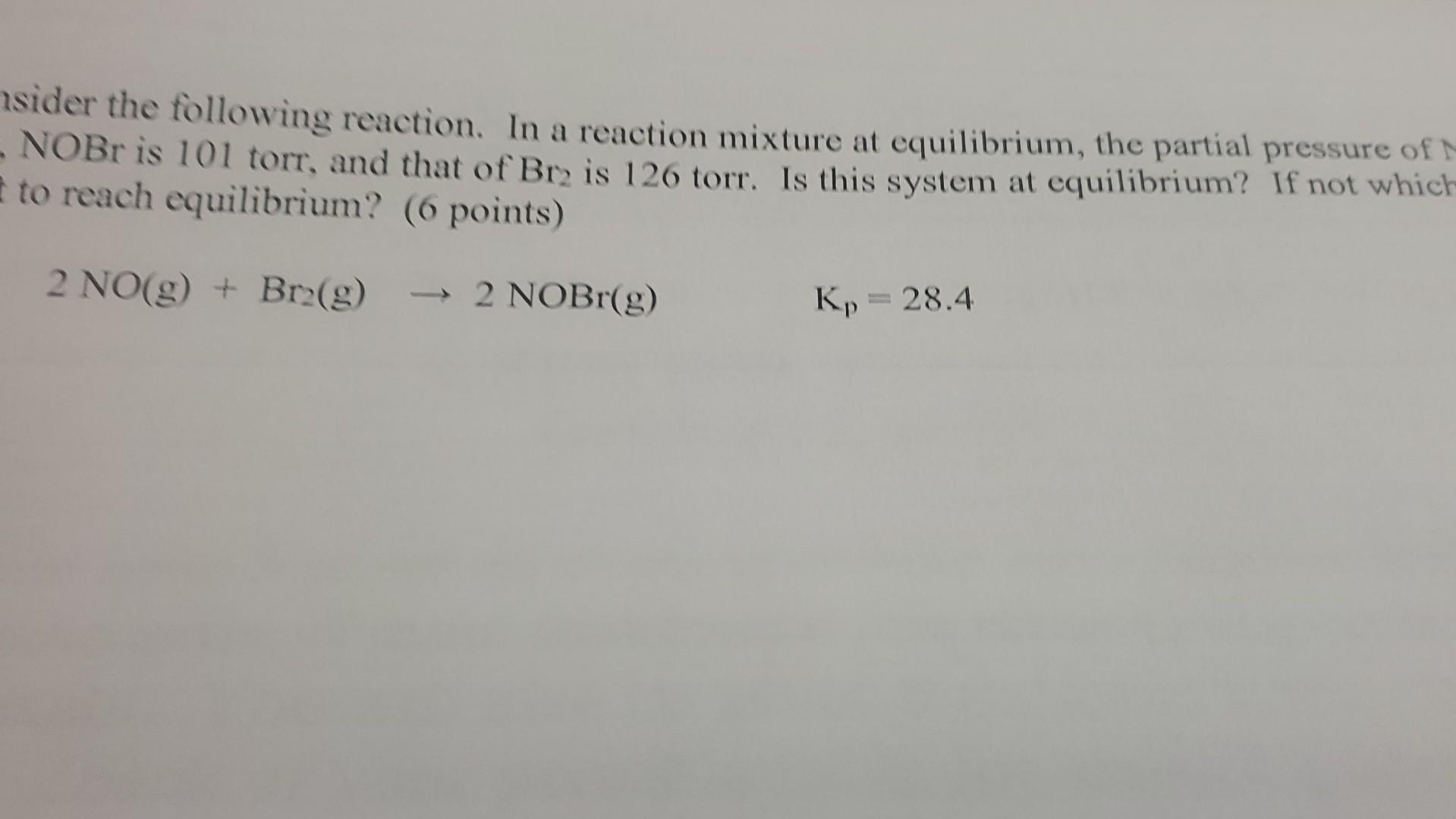 Solved Isider the following reaction. In a reaction mixture | Chegg.com
