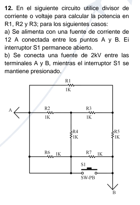 Solved En el siguiente circuito utilice divisor de corriente | Chegg.com