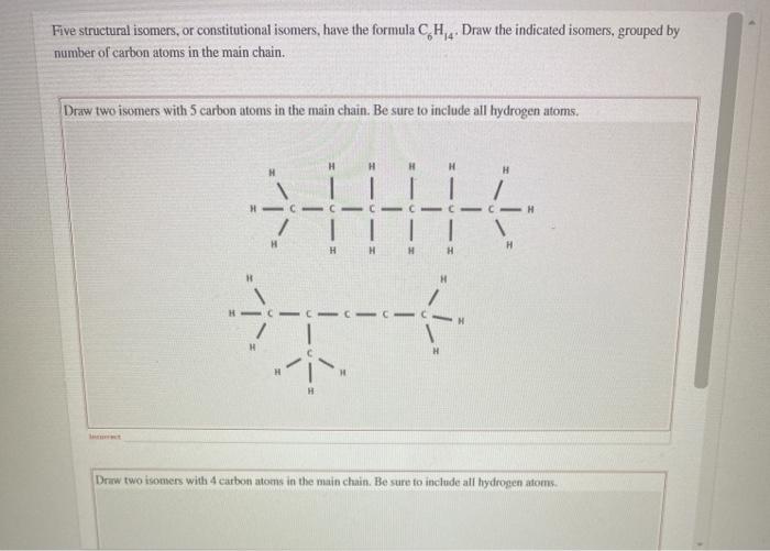 Solved Five structural isomers, or constitutional isomers, | Chegg.com