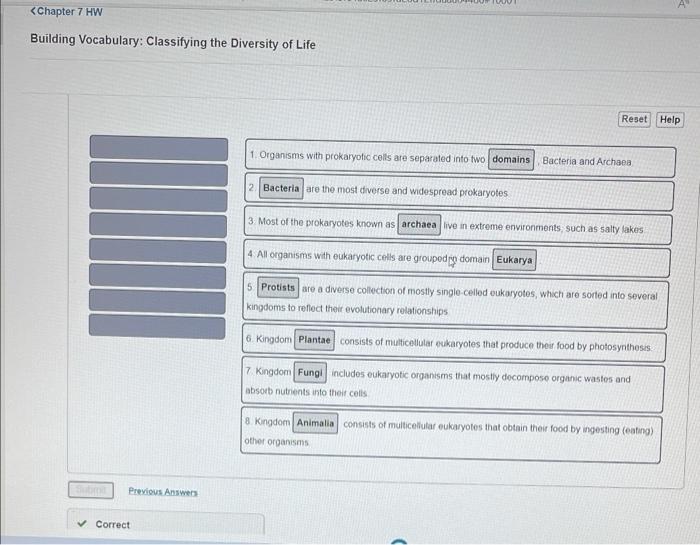 Solved Building Vocabulary: Classifying the Diversity of | Chegg.com