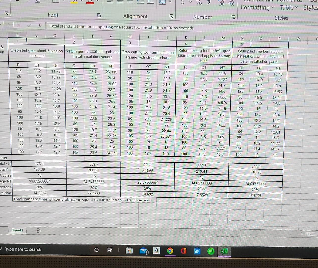 Solved C 3 = % 00 Formatting Table Styles Styles 2 Font is | Chegg.com
