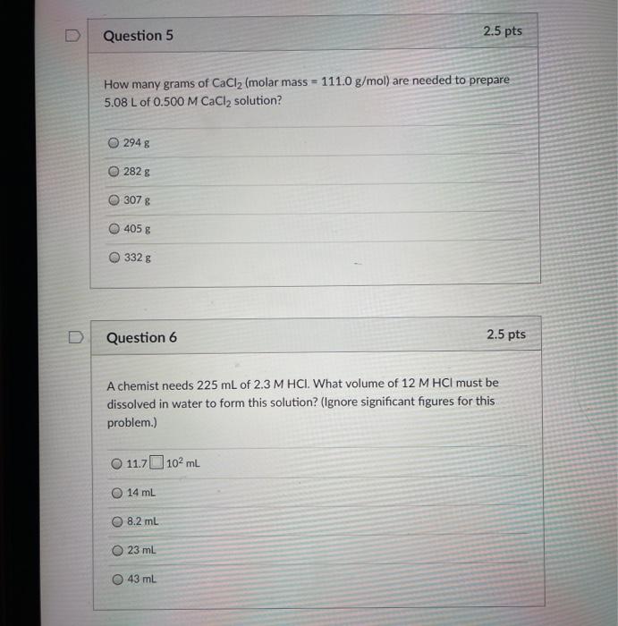 Solved Question 1 2.5 pts A 42.6-g sample of SrCl2 is | Chegg.com